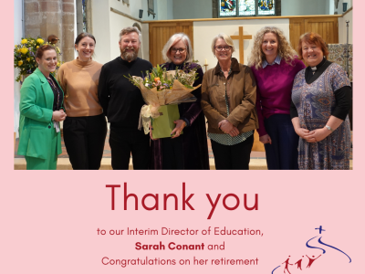 Thank you and Congratulations to Sarah Conant - Diocese of Ely